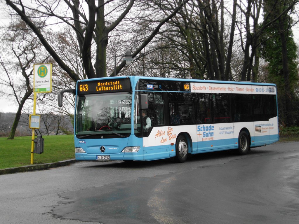 Mercedes-Benz O 530 K (Citaro) auf der Linie 643 nach Wuppertal ...