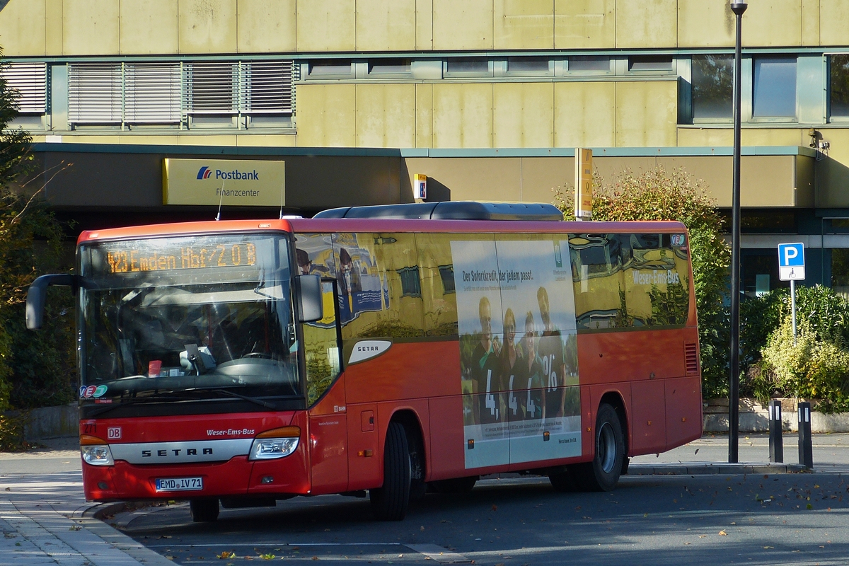 Setra S 415 UL am ZOB in Emden. 07.10.2014 - Bus-bild.de