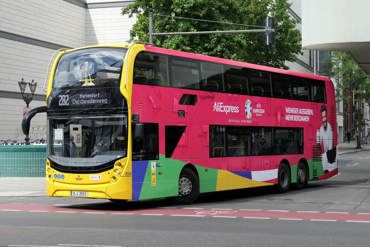 Berlin BVG Buslinie 19E (Büssing Doppeldeckbus Typ D 2 U) am Flughafen ...