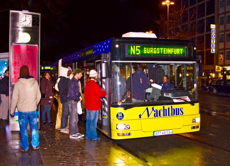 Nachtbusverkehr in Münster Linie N5. - Bus-bild.de